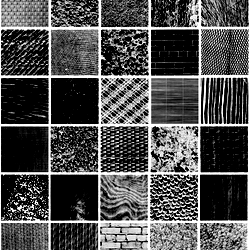 Different classes of texture images from the Brodatz texture database.