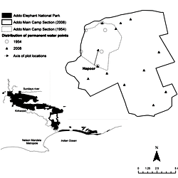 Location of water points in the Addo Main Camp section (study area ...