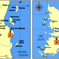 Map illustrating the sites of the TB laboratories.