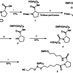 Synthesis of proline diamide amidite.