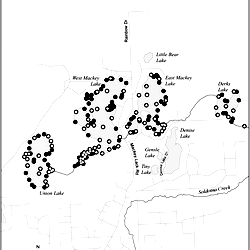 Schematic of the locations of eDNA sampling.