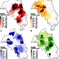 Clusters reliability maps.