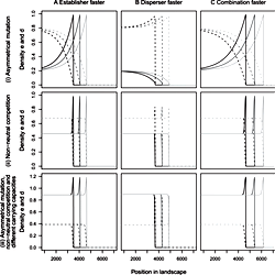 Invasion profiles with different parameter values.