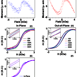 Magnetic moment (m) versus the applied field (H) hysteresis loops (A ...