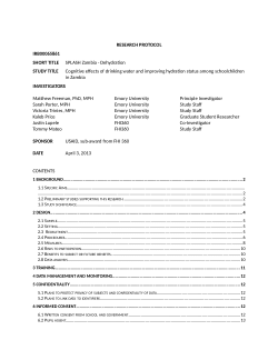 Effects of Water Provision and Hydration on Cognitive Function among ...
