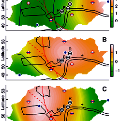 Convergence and divergence maps.