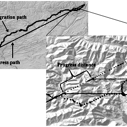 Progress path and progress distance.