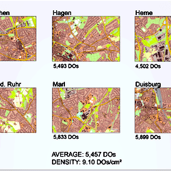 The six highly urban maps used in Study 1.