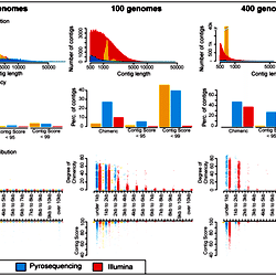 Comparison of assemblies from different sequencing technologies.