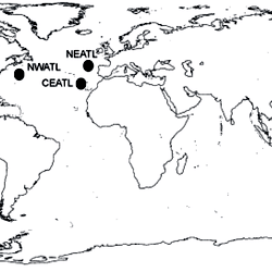 Oceanic regions sampled.