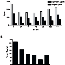 Spot values over the course of differentiation for representative spots.
