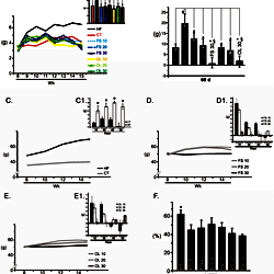 Food intake and body mass variation.