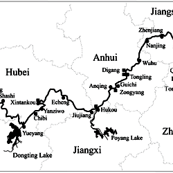 Historical distribution of the baiji in main Yangtze River and ...