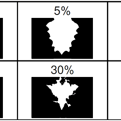 Effect of choosing different threshold values to remove the background.