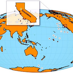 Map of pH sensor (SeaFET) deployment locations.