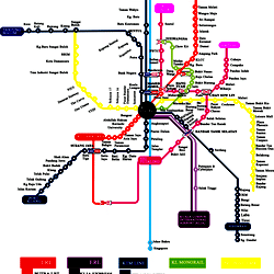 Malaysia railway system map (for illustrative purposes only).