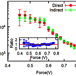 Direct measurement of the storage modulus.