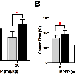 The effect of MPEP was assessed on anxiety-like behavior in VPA- and ...