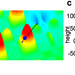 Illustration of the terrain representing the chemical concentration map.