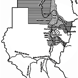 Map of Sudan 2007, showing the states reporting RVF during the outbreak.