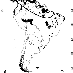 Occurrence probability map for Epicrates maurus, determined by its ...