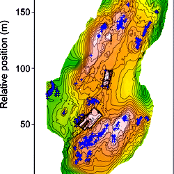Raster and contour map derived from 3D model produced by Structure-from ...