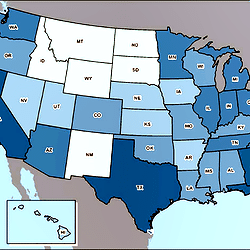 A map of 2016 introductions of Zika virus to the United States (CDC ...