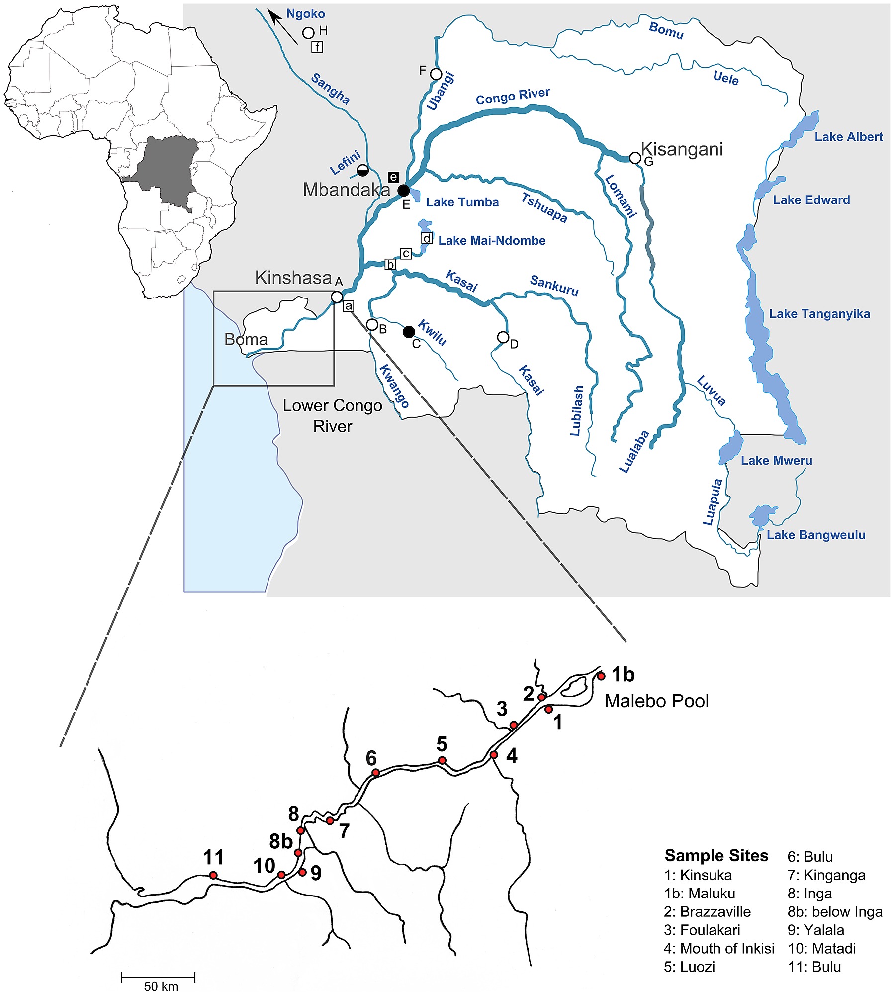 Kasai River Map