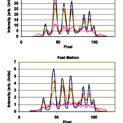 Quantitative assessment of motion correction.