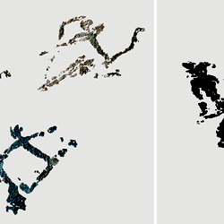 Digital tracings of human motifs sampled from Les Dogues.