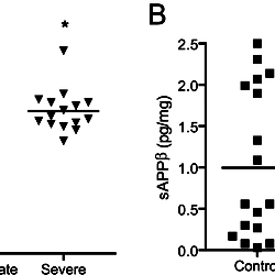 Plasma levels of sAPPα and sAPPβ in control and autistic patients.