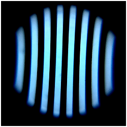 Cropped image of a 20 lp/mm Ronchi ruling using the iPhone 4 microscope.