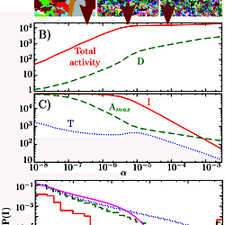 Steady state behavior as function of for a system.