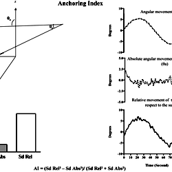 Left upper panel: Diagram of the shoulder roll angle with respect to ...