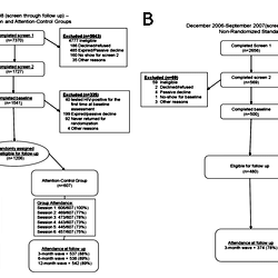CONSORT flow diagrams.