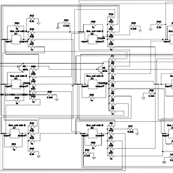 A 3 × 3 grid of equivalent circuit cells.