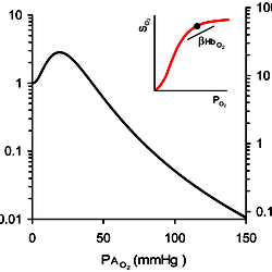 Relationship between the slope of the oxy-hemoglobin dissociation curve ...