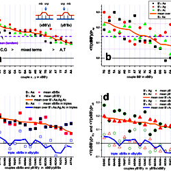 The sensitivities of quadruplets (xBB'y) composed of central tandem ...