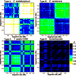 Four typical -matrix plots.