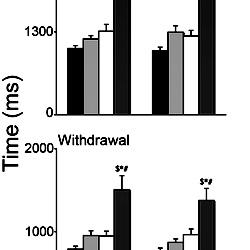 Time to complete advance and withdrawal (mean and standard error) for ...