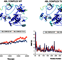 MD simulations of the ABL-SH2-SH3 regulatory complex in the inactive Form.
