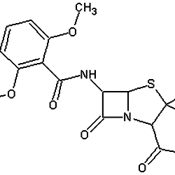 The methicillin structure.