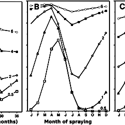 Effect of insecticide half-life.