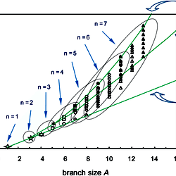 Distribution of rooted, unlabeled trees in tree-shape space, defined by ...