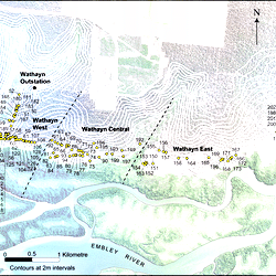 The Wathayn study area on the north bank of the Embley River, showing ...
