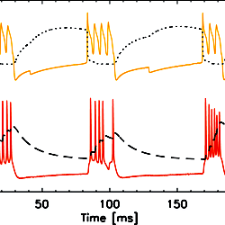 Interplay of the M-current and h-current during beta1.