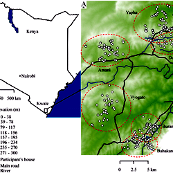 Map of the study area, Kwale, Kenya.