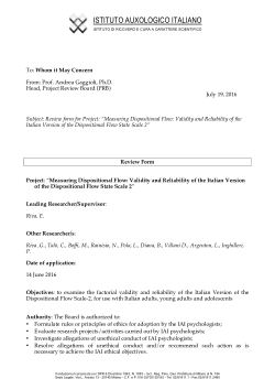 Measuring Dispositional Flow: Validity and reliability of the ...