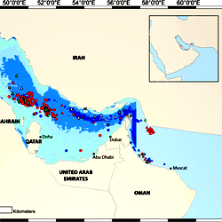 Overview of all locations transmitted by Argos tags from the Arabian ...
