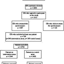 Flow of general practitioners and patients through the trial.
